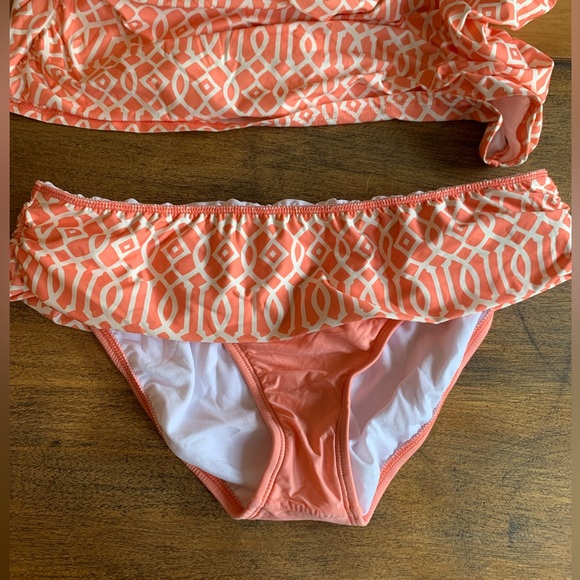ANTONIO MELANI | Swim | Antonio Melanie Tankini Peach White | Poshmark